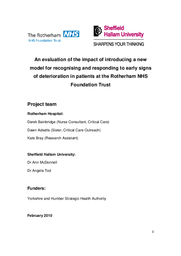 (PDF) An evaluation of the impact of introducing a new model for ...