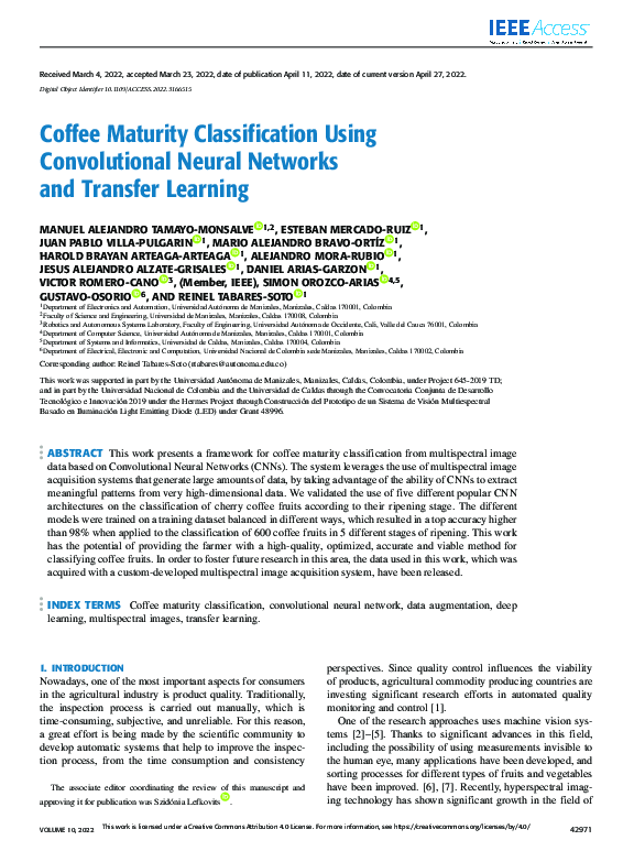 (PDF) Coffee Maturity Classification Using Convolutional Neural ...