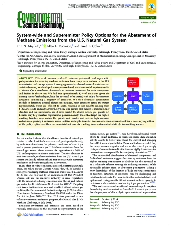 (PDF) System-wide and Superemitter Policy Options for the Abatement of ...