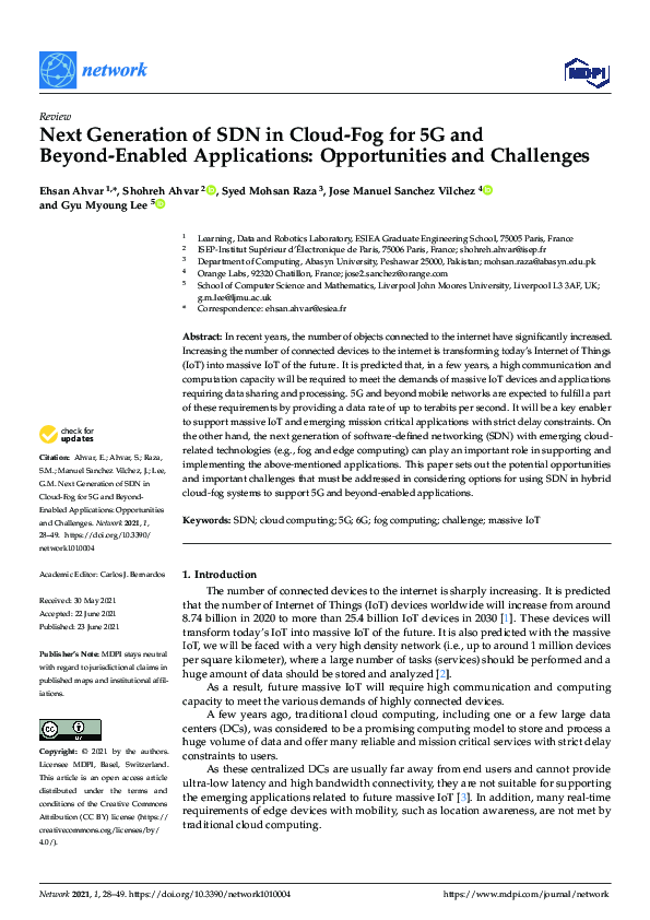 (PDF) Next Generation of SDN in Cloud-Fog for 5G and Beyond-Enabled Applications: Opportunities ...