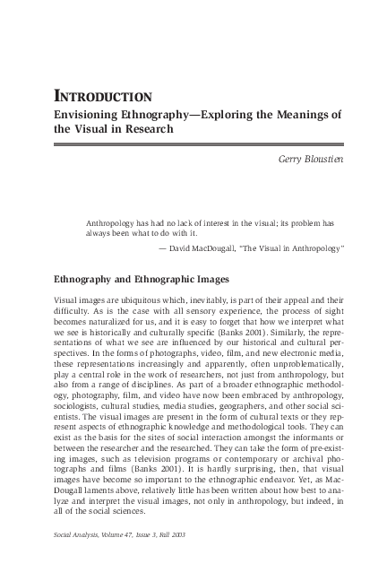 (PDF) Introduction: Envisioning Ethnography—Exploring the Meanings of ...