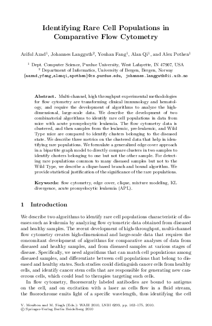 (PDF) Identifying Rare Cell Populations in Comparative Flow Cytometry