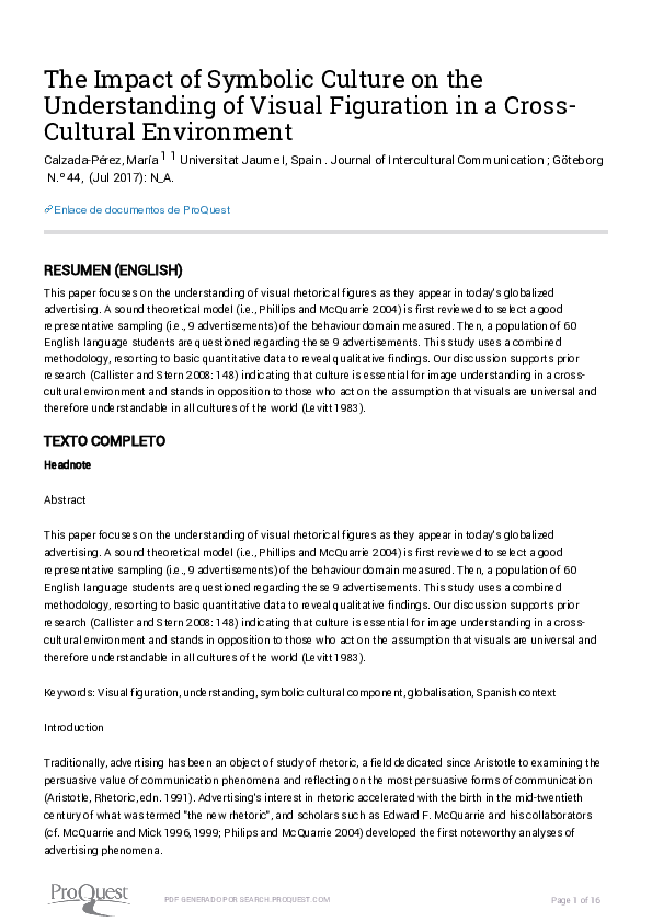 (PDF) The Impact of Symbolic Culture on the Understanding of Visual ...