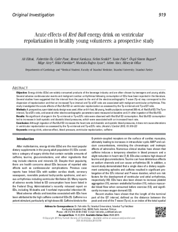 (PDF) Acute effects of Red Bull energy drink on ventricular ...