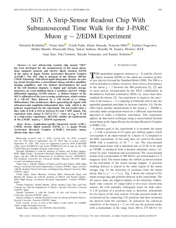 (PDF) SliT: A Strip-Sensor Readout Chip With Subnanosecond Time Walk ...