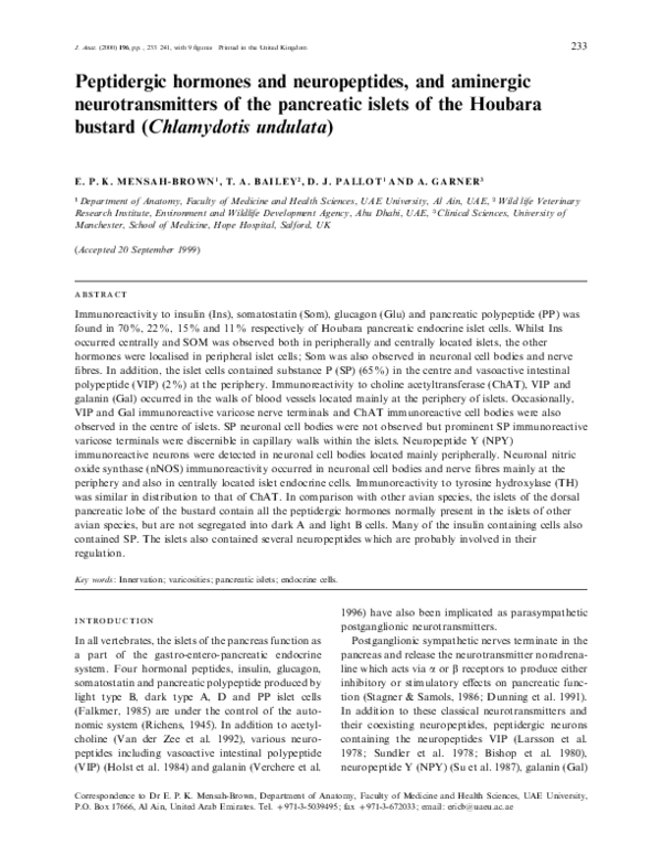 (PDF) Peptidergic hormones and neuropeptides, and aminergic ...