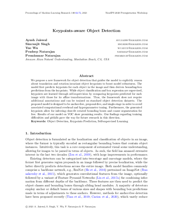 (PDF) Keypoints-aware Object Detection