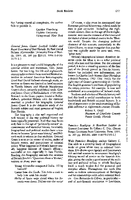 (PDF) General James Grant: Scottish Soldier and Royal Governor of East ...