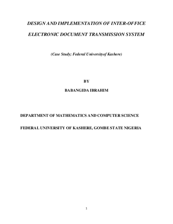 (PDF) Inter-office Electronic Document Transmission System