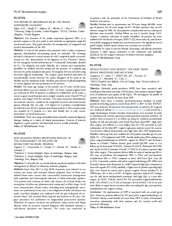 (PDF) PS-07-014 The repair of abnormalities in the Penile Suspensory ...