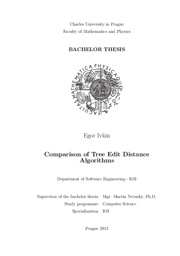 Pdf Comparison Of Tree Edit Distance Algorithms