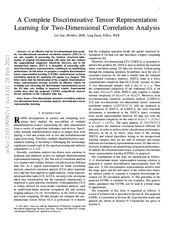 (PDF) A Complete Discriminative Tensor Representation Learning for Two-Dimensional Correlation ...
