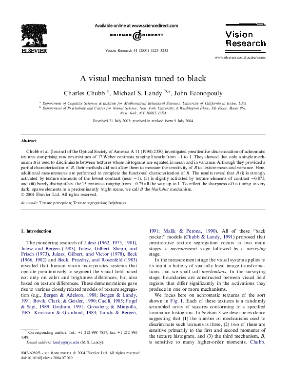 (PDF) A visual mechanism tuned to black