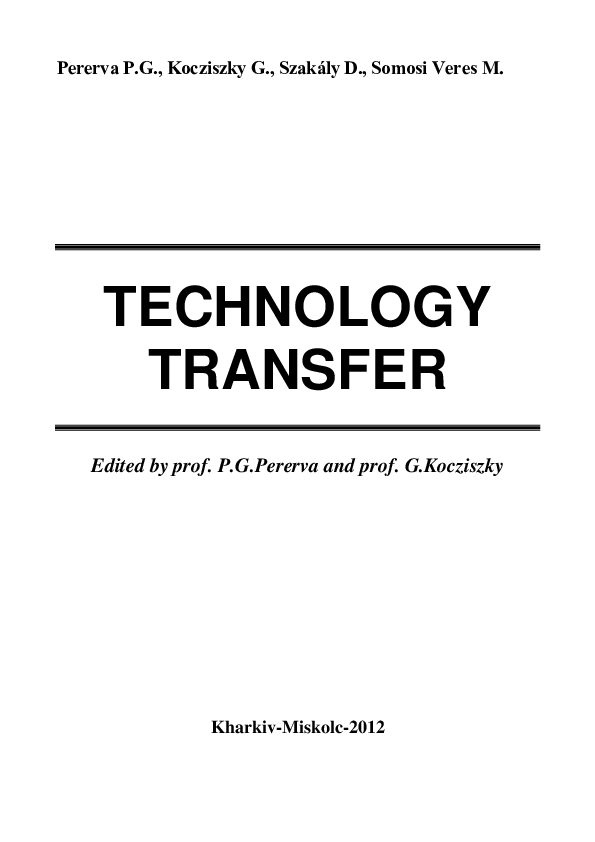 (PDF) Technology transfer