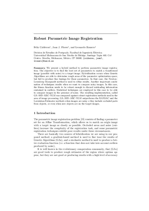 (PDF) Hybrid Genetic Algorithm for Robust Image Registration