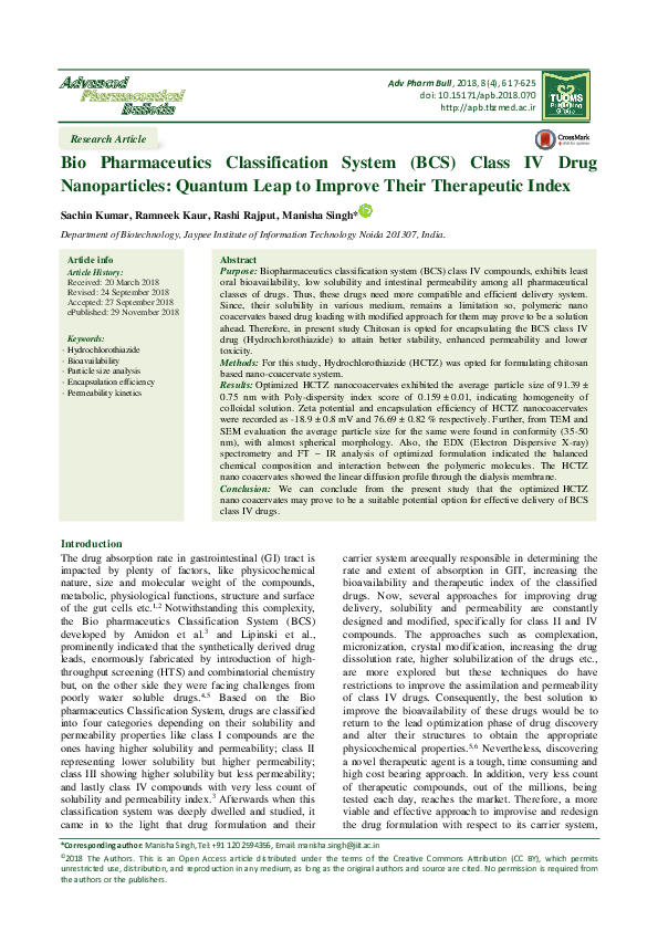 (PDF) The biopharmaceutics classification system (BCS): Class III drugs ...