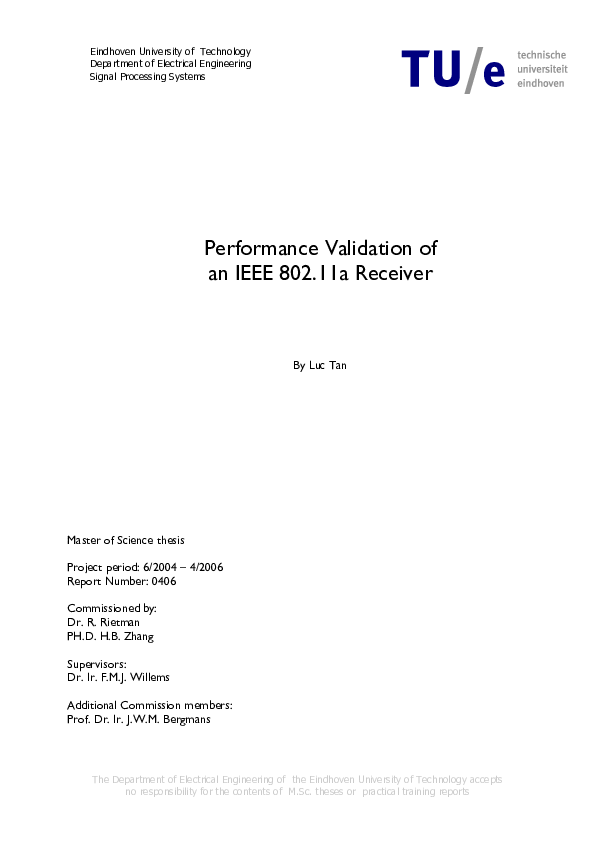 (PDF) Performance validation of an IEEE 802.11a receiver