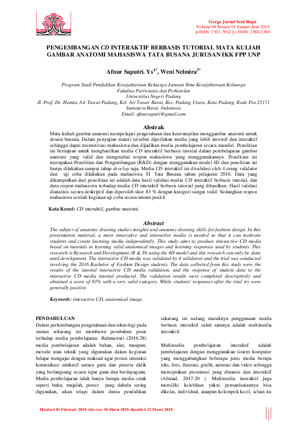 (PDF) Pengembangan CD Interaktif Berbasis Tutorial Mata Kuliah Gambar ...