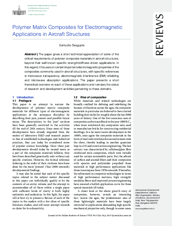 (PDF) Polymer Matrix Composites for Electromagnetic Applications in ...