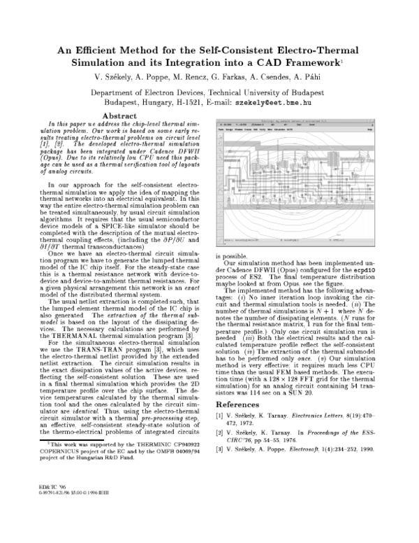 (PDF) An efficient method for the self-consistent electro-thermal ...