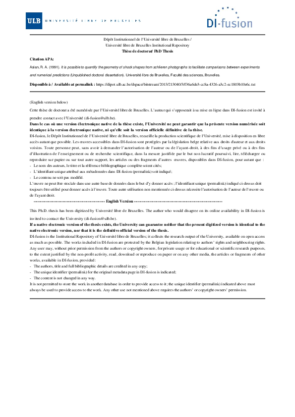 (PDF) It is possible to quantify the geometry of shock shapes from ...