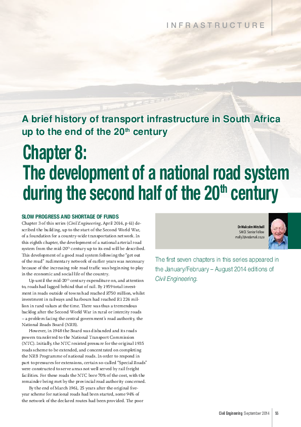 (PDF) A brief history of transport infrastructure in South Africa up to ...