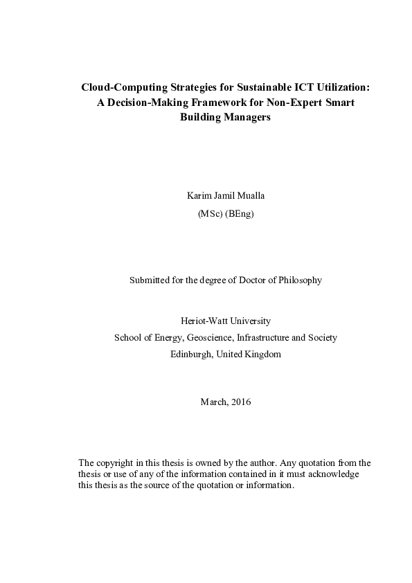 (PDF) Cloud-computing strategies for sustainable ICT utilization: a decision-making framework ...