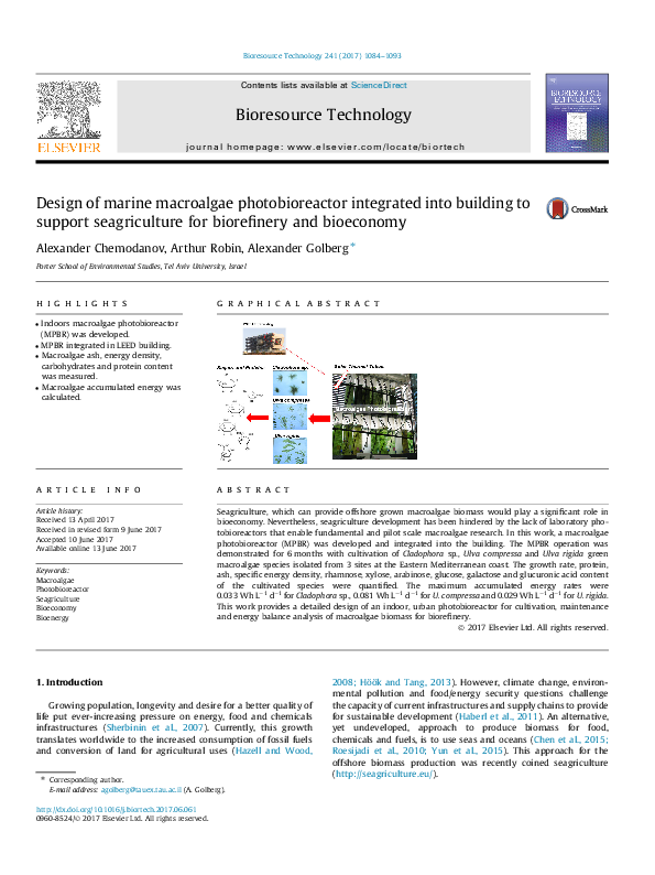 (PDF) Design of marine macroalgae photobioreactor integrated into ...