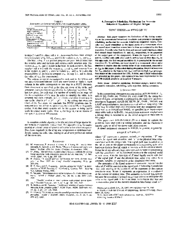 (PDF) A preemptive scheduling mechanism for accurate behavioral simulation of digital designs