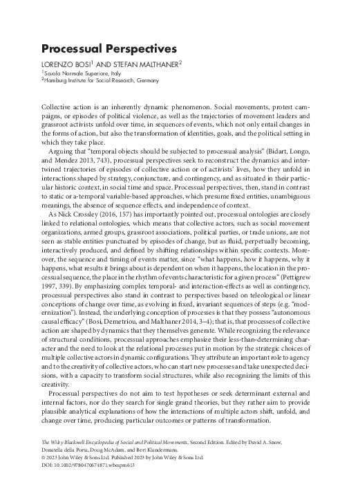 (PDF) Processual Perspectives