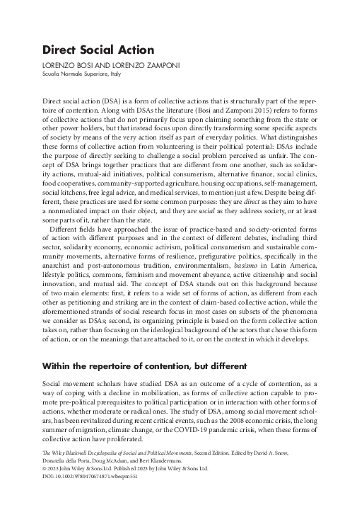 (PDF) Direct Social Action