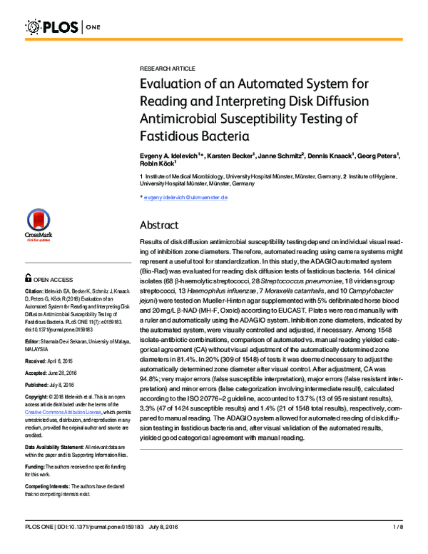 (PDF) Evaluation of an Automated System for Reading and Interpreting ...