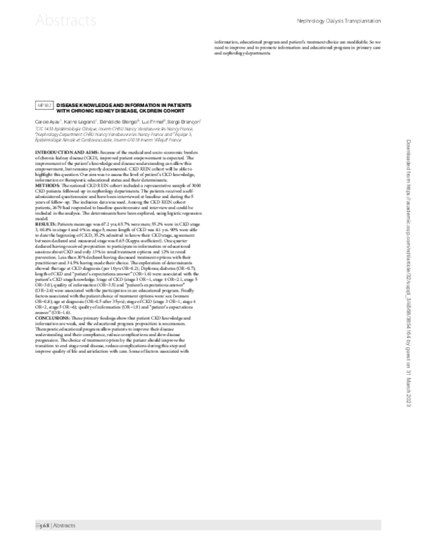 (PDF) MP384WHICH CKD Stage 3 Patients Should Be Referred to a ...