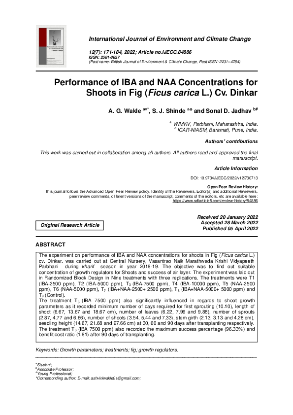 (PDF) Performance of IBA and NAA Concentrations for Shoots in Fig ...