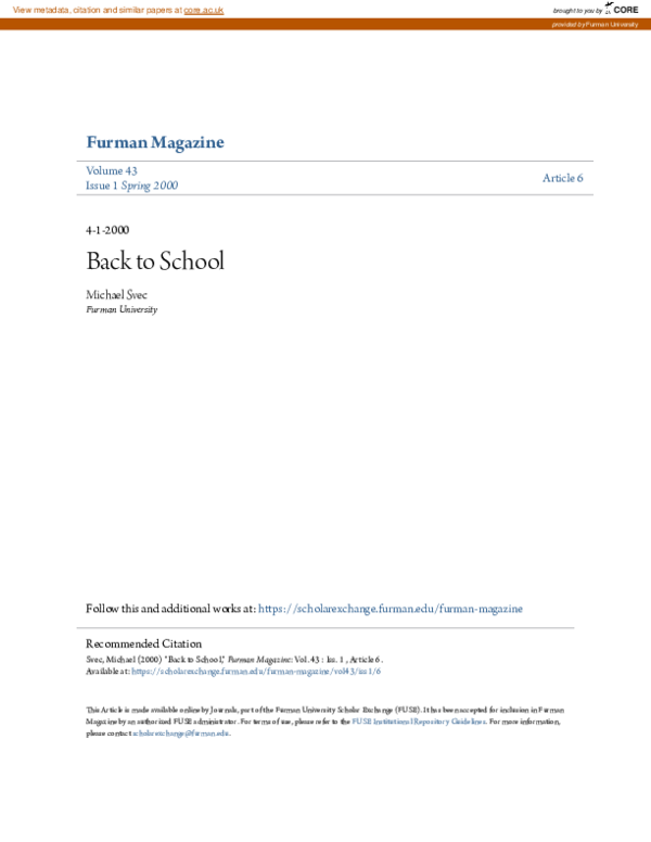 (PDF) Back to School | Michael Svec - Academia.edu