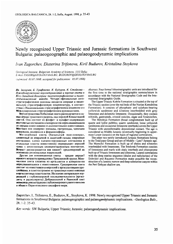 (PDF) Newly recognized Upper Triassic and Jurassic formations in ...