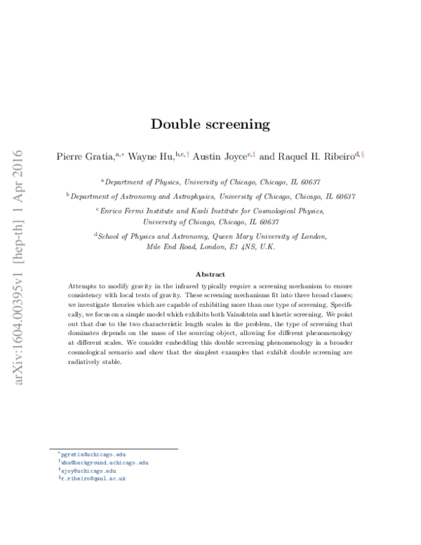 (PDF) Double screening