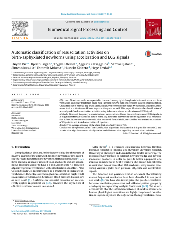 (PDF) Automatic classification of resuscitation activities on birth-asphyxiated newborns using ...