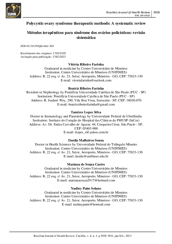 (PDF) Polycystic ovary syndrome therapeutic methods: A systematic review