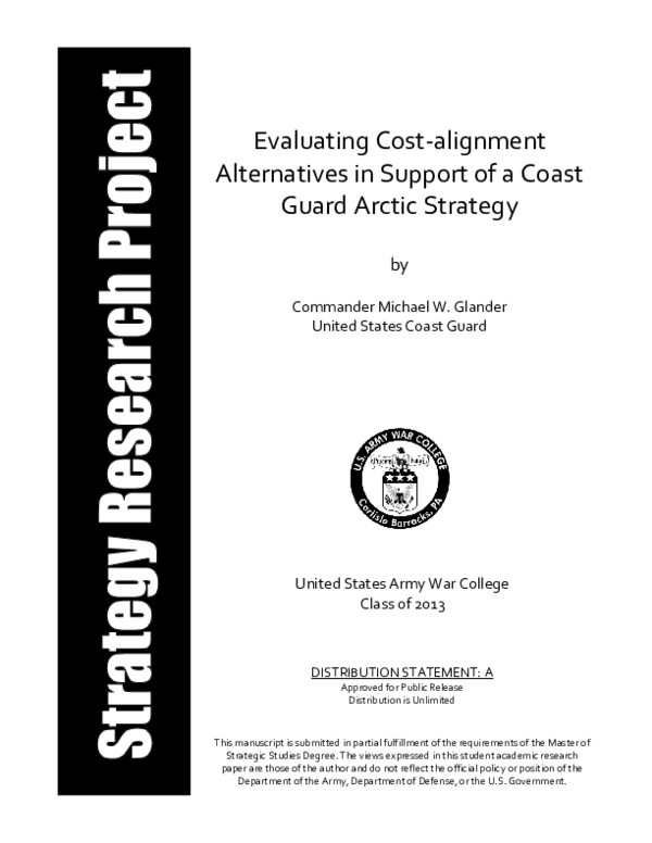 (PDF) Evaluating Cost-alignment Alternatives in Support of a Coast ...