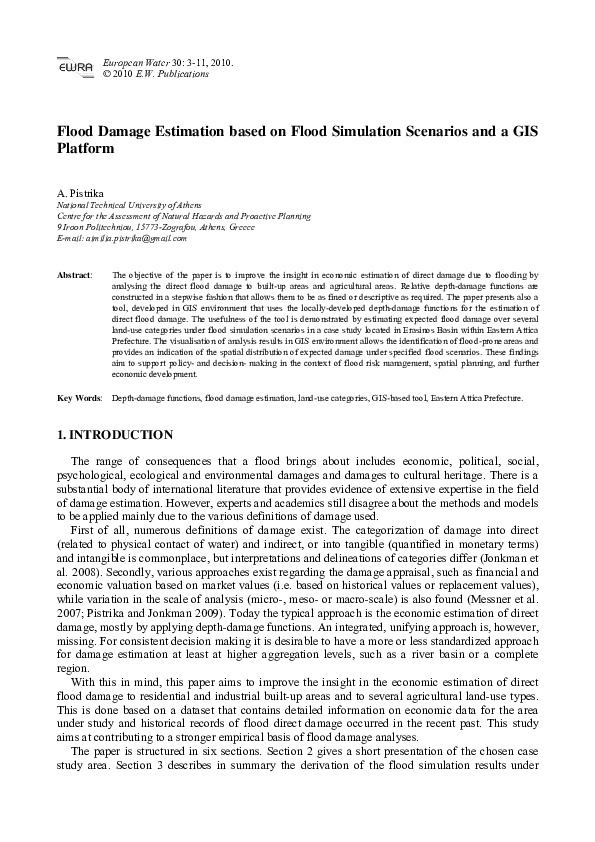 (PDF) Flood Damage Estimation based on Flood Simulation Scenarios and a ...