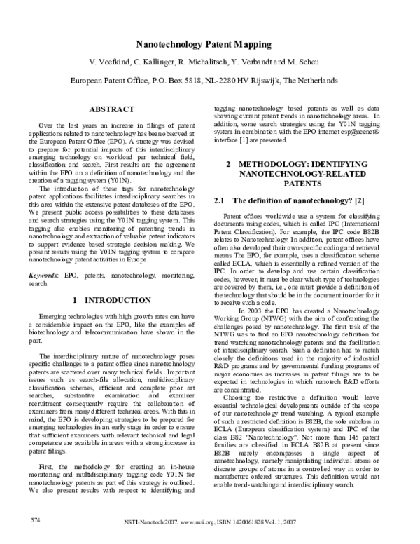(PDF) Nanotechnology Patent Mapping