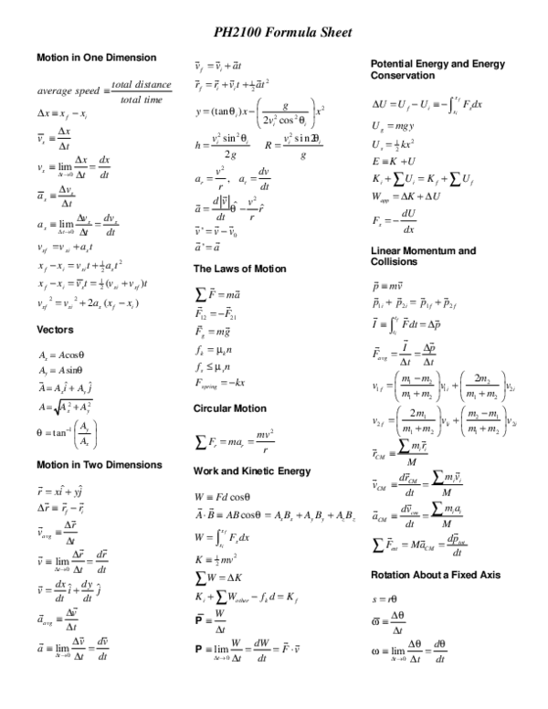 (PDF) Motion in One Dimension
