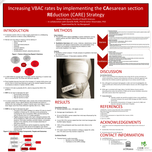 (PDF) Increasing VBAC rates by implementing the CAesarean section ...