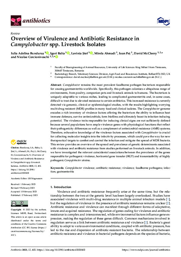 (PDF) Overview of Virulence and Antibiotic Resistance in Campylobacter ...