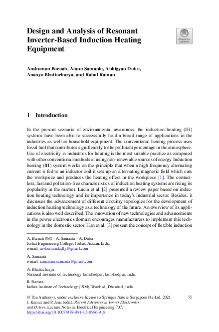 (PDF) Design and Analysis of Resonant Inverter-Based Induction Heating Equipment