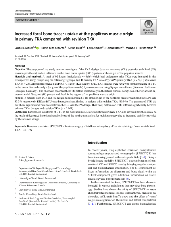 (PDF) Increased focal bone tracer uptake at the popliteus muscle origin ...