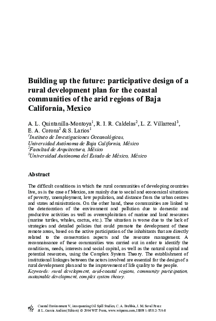 (PDF) Building up the future: participative design of a rural ...