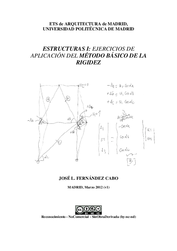 (PDF) Estructuras I: ejercicios de aplicación del Método Básico de la Rigidez