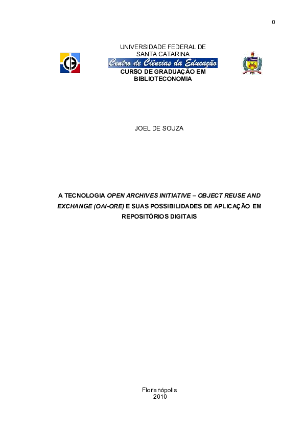 (PDF) A Tecnologia Open Archives Initiative: Object Reuse and Exchange ...